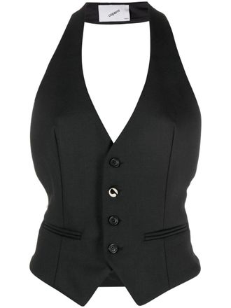 Coperni veste sans manches &agrave; dos-nu - Noir