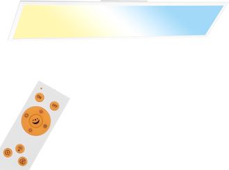 Briloner LED Deckenlampe mit Fernbedienung, flach, einstellbar von warmwei&szlig; bis kaltwei&szlig;, Lampe, Deckenleuchte, Wohnzimmerlampe, LED Panel, Schlafzimmerlampe, 