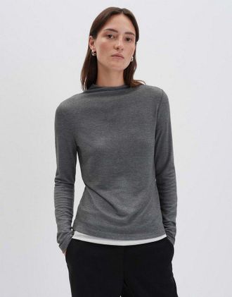 someday Longsleeve KARINN SOFT aus nachhaltigem Viskose Mix schmale Passform, figurbetont geschnitten