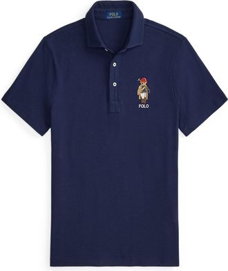 Ralph Lauren Piqu&eacute;-Poloshirt mit Polo Bear-Stickerei in