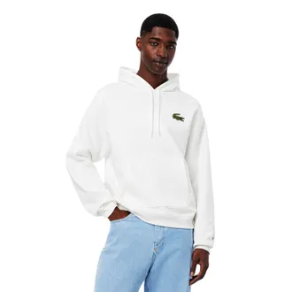Lacoste Kapuze mit Kordelzug f&uuml;r Herren, lose Passform (Cremefarbe)