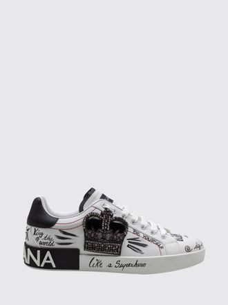 Dolce & Gabbana Baskets Portofino en cuir de veau avec patchs et strass