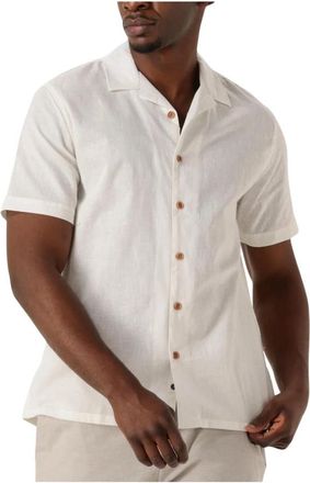 Anerkjendt Wei&szlig;es Baumwoll/Leinen Hemd f&uuml;r M&auml;nner - - Shirts - Herren - Wei&szlig; - S