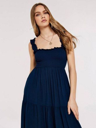 Apricot Midikleid Midikleid mit Smockdetails