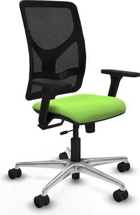 Piqueras y Crespo B&uuml;rostuhl, R&uuml;ckenlehne, Netzstoff, mit 3D-Armlehnen, h&ouml;henverstellbare Lendenwirbelst&uuml;tze, ausgestattet mit Syncro/Traslack und Schneideschaum, Schwar