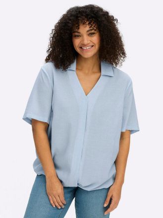 Sheego Klassische Bluse Tunika Kurzarm