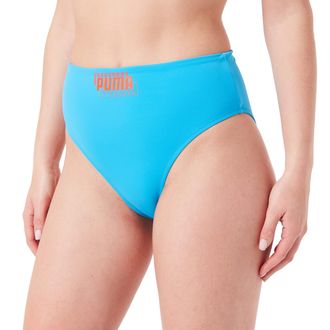 Puma Damen Swimwear High Waist Brief Schwimm Slips, Blue Combo, S EU