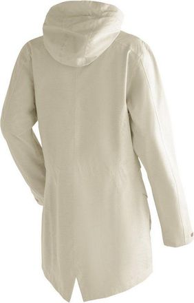 Maier Sports Outdoorjacke Echaz Coat W lange Damen Wanderjacke mit Kapuze, wasserdichter Mantel