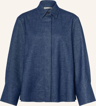 Lilienfels Lilienfels Hemdbluse In Jeansoptik Aus Flanell blau