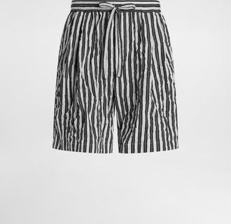 Dolce & Gabbana Crinkled Striped Fabric Bermuda Shorts - Mann Hosen Und Shorts Mehrfarbig 50