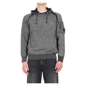 C.P. Company C.p. Company - SweaT-shirt &agrave; capuche en laine moulin&eacute;e - Homme - Sweatshirts et sweats &agrave; capuche - Gris - Taille: M