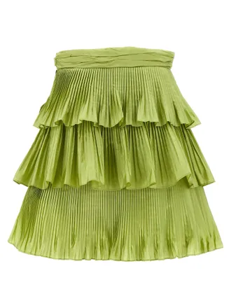 Valentino Garavani Womens Bicolor Silk Long Skirt