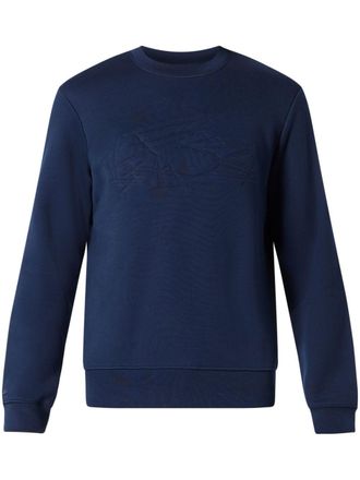 Lacoste sweat à logo brodé - Bleu