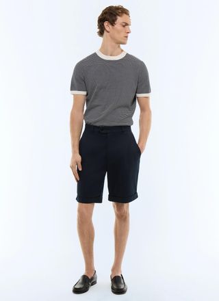 Fursac Bermuda droit en twill de coton - Taille 38 - Homme