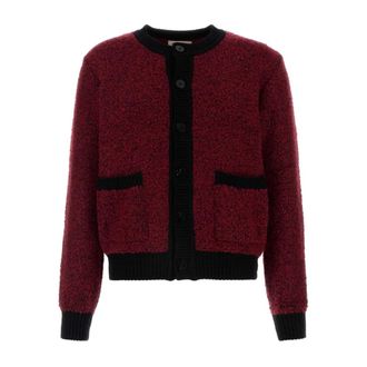 Ernest W. Baker Homme, Pulls, Rouge, Taille: M Melange Tiziano Cardigan