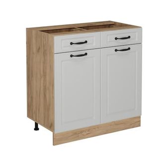 Vicco Meuble Cuisine R-Line, Blanc Campagne, 80cm sans PT