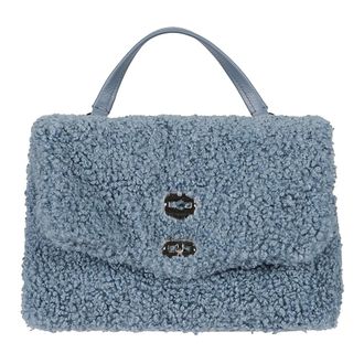 Zanellato Femme, Sacs, Bleu, Taille: ONE Size Sac en Shearling Bleu Clair