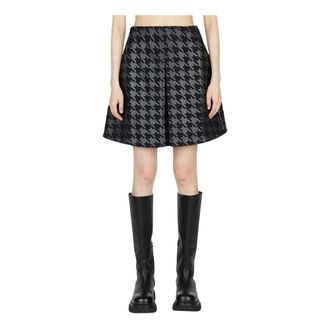 Moncler Houndstooth Minirock - - Skirts - Damen - Schwarzk - XS