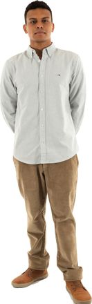 Tommy Jeans Herren Hemd Stripe Oxford Slim Fit, Mehrfarbig (Dark Night Navy Stripe), S