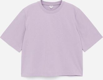 Arket ALBA Kastiges T-Shirt -Lila