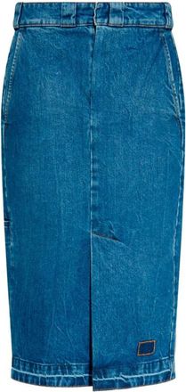 Maison Margiela Femme, Jupes, Bleu, Taille: 40 FR Jupe Crayon en Denim