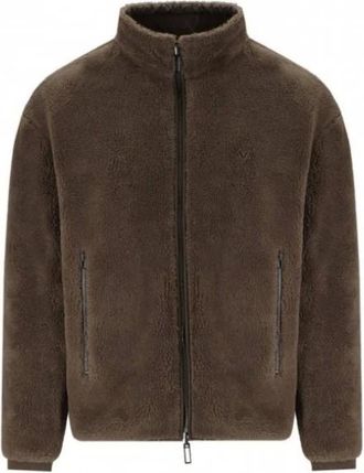 Emporio Armani Homme, Sweatshirts et sweats &agrave; capuche, Brun, Taille: XL Veste r&eacute;versible zipp&eacute;e