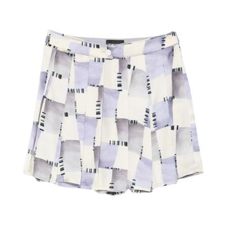 Emporio Armani Femme, Jupes, Multicolore, Taille: 40 FR Check print satin culottes