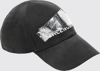 Balenciaga Baseballcap aus Baumwolldenim von mit laminiertem Logo