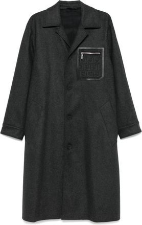 Fendi Mantel aus Filz - Grau