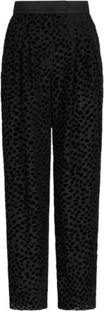 Emporio Armani Femme, Pantalons, Noir, Taille: 42 FR ASV Jeu de Cartes pantalon en tulle d&eacute;vor&eacute; avec plis