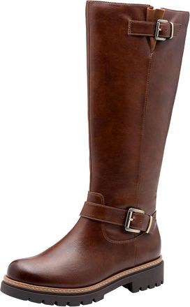 Marco Tozzi Marco Tozzi Damen Stiefel mit Schnallen Vegan, Braun (Cognac), 37 EU