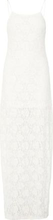 Ichi Langes Maxikleid mit Spitze - - Dresses - Damen - Wei&szlig; - M