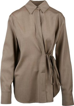 Jil Sander Femme, Blouses et Chemises, Beige, Taille: 36 FR Casacca Stondata