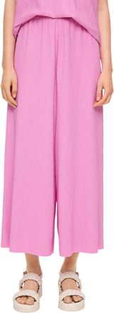 s.Oliver Plissierte Wide-Leg-Hose mit Elastikbund