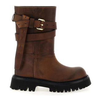 Moschino Brick Boots - - Shoes - Damen - Braun - 38 EU