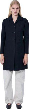 Jil Sander Femme, Manteaux, Noir, Taille: 36 FR Manteau Crois&eacute; en Laine
