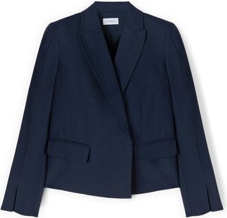 Motivi Femme, Vestes, Bleu, Taille: 36 FR Blazer avec fente &agrave; lourlet des manches