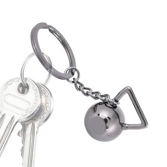 Generico Porte-clés de fitness en alliage de zinc : sacs de gymnastique pour femme pour sac à dos | Porte-clés avec barre | Keychain Dumbell | Porte-clés avec 