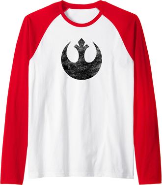 Star Wars Rebel Alliance Logo Weathered Light Raglan