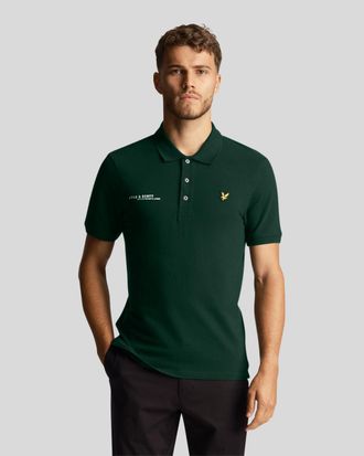 Lyle & Scott Herren-Poloshirt mit Co-Ordinates-Print in Grün