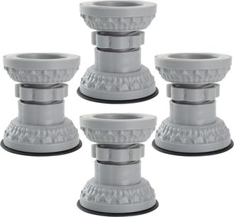 Artibetter 4 Stück Waschmaschinen Fußpolster Verstellbare rutschfeste Anti vibrationspads Stoßdämpfend und Höhenverstellbar Geeignet für Unebene Böden und Versch