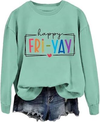 Generic Sweat-shirt pour femme avec imprim&eacute; graphique britannique - Haut surdimensionn&eacute; &agrave; col rond - Manches longues - Automne - Hiver - D&eacute;contract&eacute; - Confort