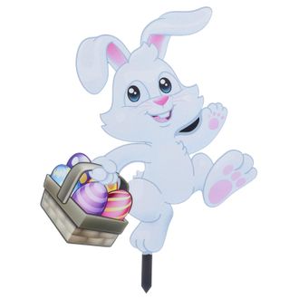 BESPORTBLE Ostergartenstecklinge Rasenkanten Hasen-rasenschild Kaninchenpfahl Im Hof Kaninchen-modell-ornament Gartenkaninchen Dekorationen Kaninchendekor Im Fre