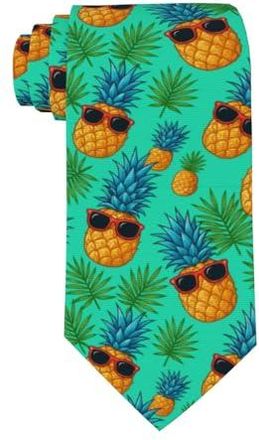 Generic Ananas Bizarre Cravate Décontractée Cravates Polyvalente Cravatte Pour Affaires Célébrations Événements
