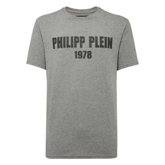 Philipp Plein Homme, Tops, Gris, Taille: 3XL T-Shirt Col Rond