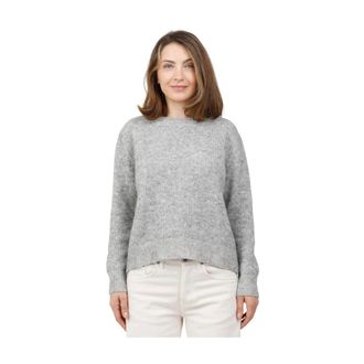 Gran Sasso Maglia girocollo vanis&egrave; lavorazione a coste sul fianco - - Knitwear - Damen - Grau - S