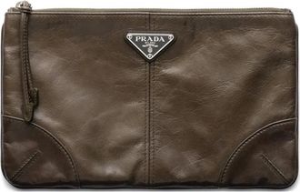 Prada portefeuille en cuir - Marron