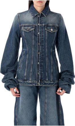 Jean Paul Gaultier Femme, Blouses et Chemises, Bleu, Taille: 38 FR Veste en jean avec poignets exag&eacute;r&eacute;s