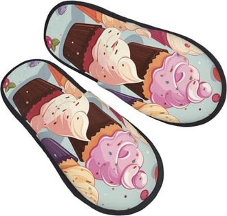 Generic Pantoufles En Coton Cupcakes Lavables Pantoufles De Voyage Doux Chaussons Maison Pour H&ocirc;tel Camping Voyage M