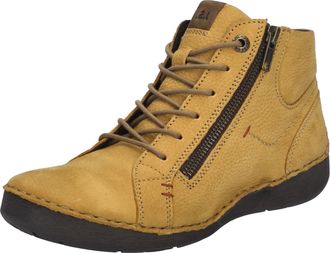 Josef Seibel Damen Schnürstiefeletten Fergey 67,Weite G (Normal),Wechselfußbett,reißverschluss,Stiefel,Bootee,Booties,senf,39 EU